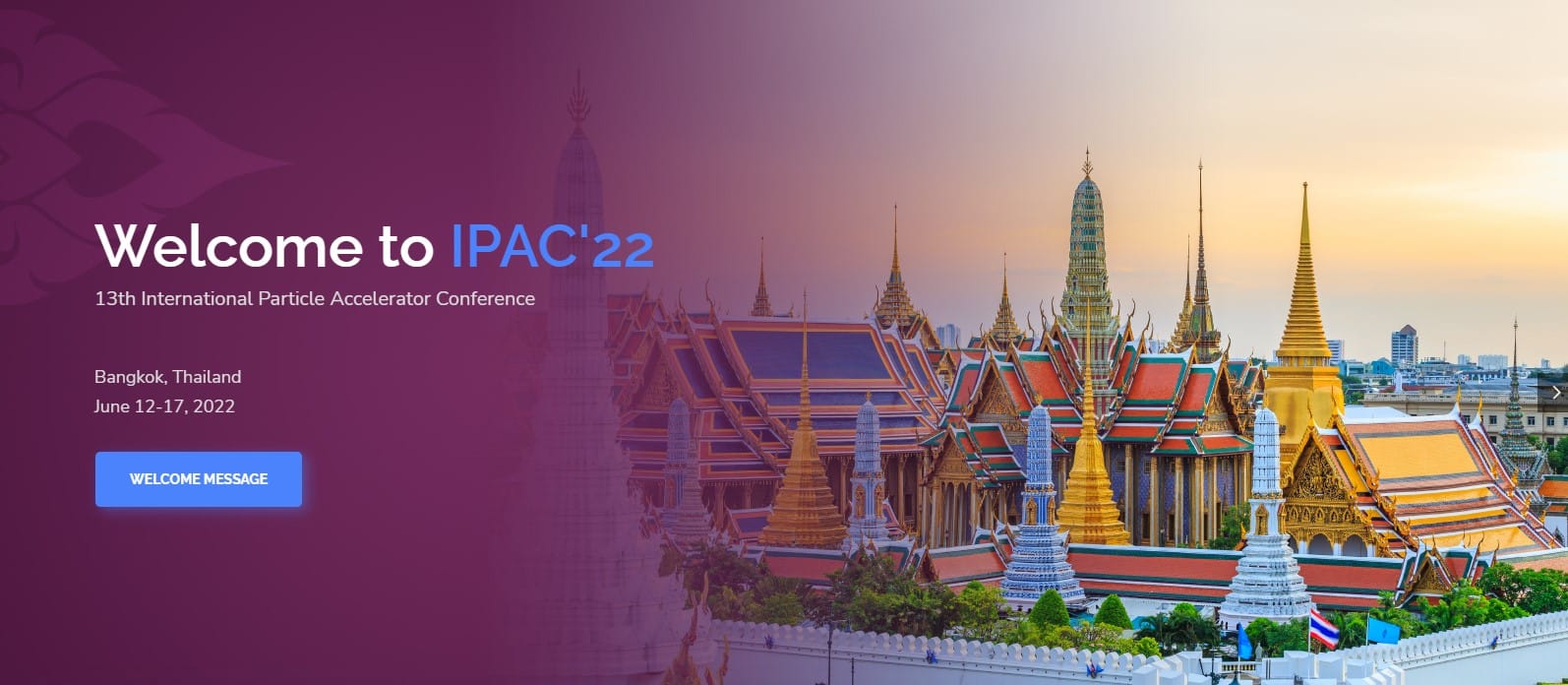 IPAC 2022: 13th Iternational Particle Accelerator Conference - EEI ...
